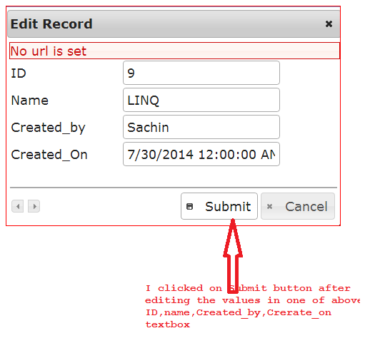 No Url Is Set Error In Jqgrid Add Edit Dialog